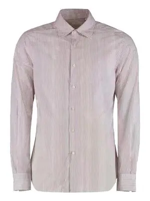SLOWEAR Striped Cotton Shirt - White