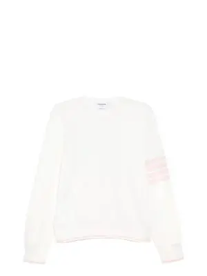 Thom Browne 4-bar Milano Sweater - White