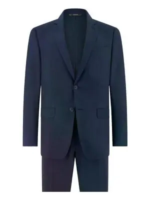 Boggi Milano Micro Pattern Single-breasted Suit - Blue
