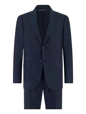 Boggi Milano Pinstriped Flap-pocket Suit - Blue