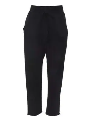 NILI LOTAN Straight-leg Drawstring Trousers - Black