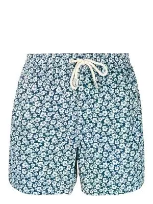 MC2 SAINT BARTH Floral Pattern Swimming Shorts - Blue