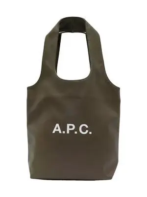 A.p.c. Small Ninon Logo-print Tote Bag - Green