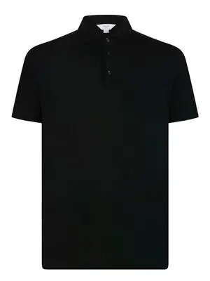Malo Buttoned Polo Shirt - Black