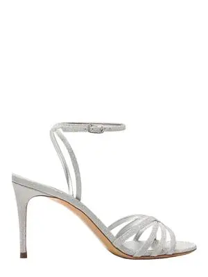 Casadei Julia Glittered Stiletto Sandals - Silver