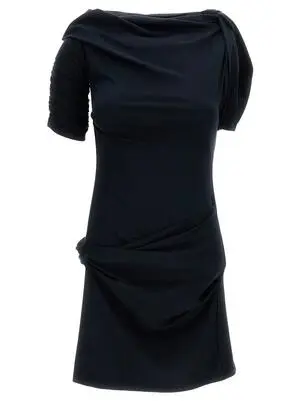 Jacquemus Draped Mini Dress - Black