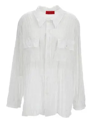 THELATEST Daria Embossed Cotton Shirt - White