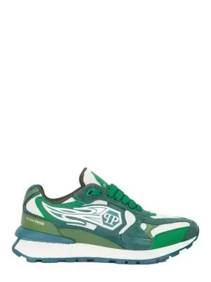 Philipp Plein Titan Edge Logo Runner Sneakers - Green