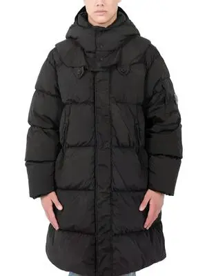 C.P. COMPANY Hooded Down Coat - Black