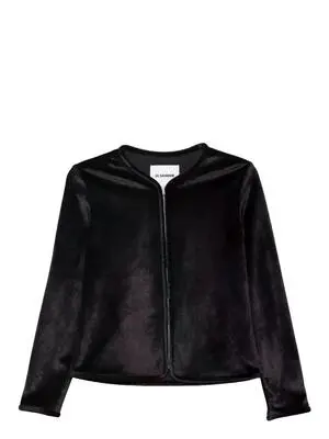 JIL SANDER Zip-up Velvet Jacket - Black