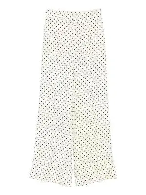 Valentino Garavani Polka Dot Wide-leg Trousers - White