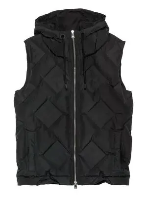 Fendi Ff-jacquard Hooded Gilet - Black