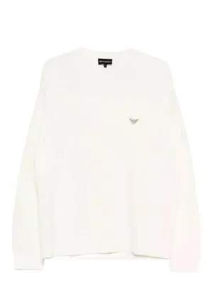 Emporio Armani Logo-patch Sweater - White