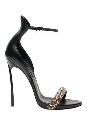 Casadei Cappa Blade Embellished Heeled Sandals - Black