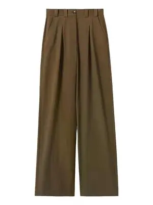 Claudie Pierlot Pleated Wide-leg Trousers - Brown