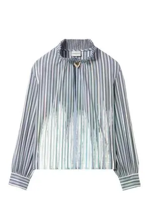 Claudie Pierlot Striped Cotton Top - Blue