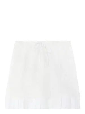 Claudie Pierlot Mini Skirt With Lace Detail - White