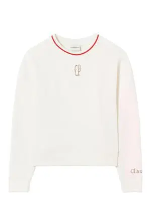 Claudie Pierlot Embroidered Ribbed Sweater - Neutrals