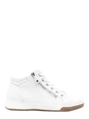 ARA Leather Zip Sneakers - White