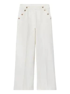 Claudie Pierlot Button-fastening Corduroy Pants - White