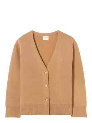 Claudie Pierlot Embroidered Logo Cardigan - Neutrals
