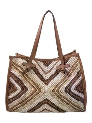 GIANNI CHIARINI Marcella Woven Tote - Neutrals