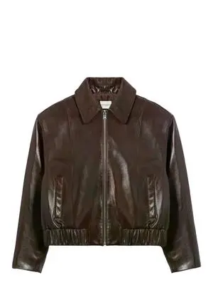 Claudie Pierlot Leather Jacket - Brown