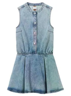 Claudie Pierlot Buttoned Denim Day Dress - Blue