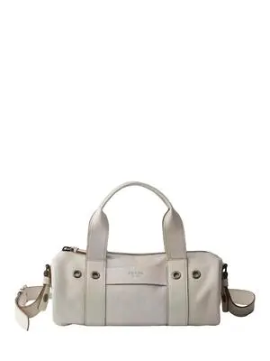 Prada Leather Tote Bag - Neutrals