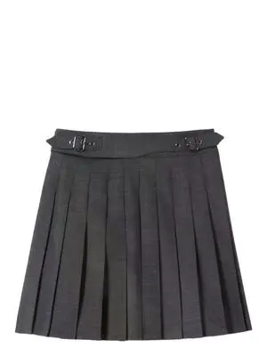 Claudie Pierlot Pleated Mini Skirt - Grey