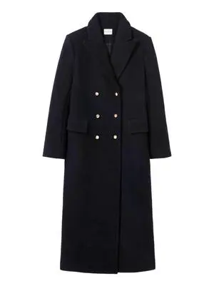 Claudie Pierlot Double-breasted Wool Coat - Blue