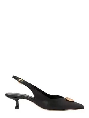 Claudie Pierlot Heart-embellished Slingback Pumps - Black