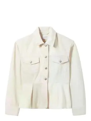 Claudie Pierlot Pocket Denim Jacket - Neutrals