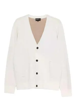 Emporio Armani V-neck Cardigan - White