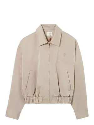 Claudie Pierlot Logo-embroidered Zip-up Jacket - Neutrals
