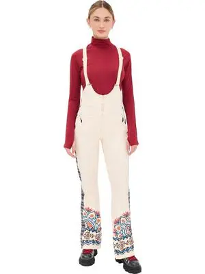 Farm Rio Floral Print Ski Pants - Off White