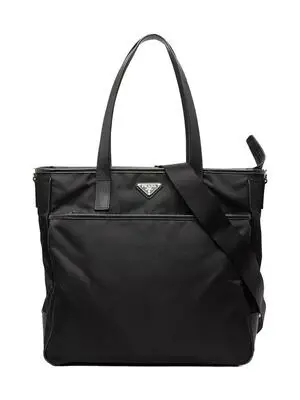 Prada Tessuto Convertible Tote Satchel - Black