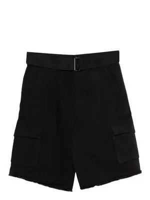 LANEUS Belted Shorts - Blue