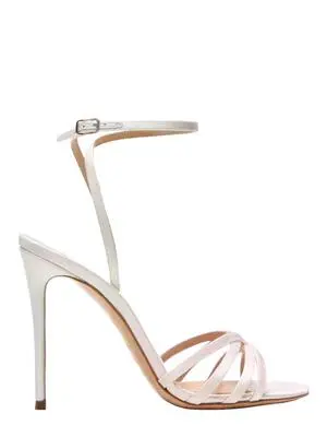 Casadei Julia Satin Sandals - White