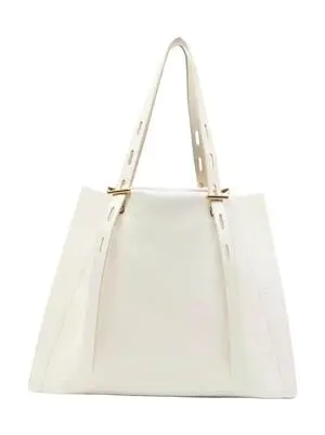 MINOBOSSI Medium Paulette Leather Tote Bag White