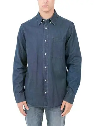 Nn07 Chest-pocket Shirt - Blue