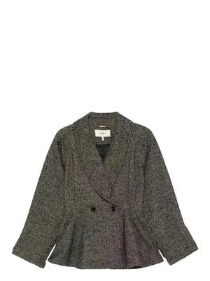 Chloé Double-breasted Flared Jacket - Grey