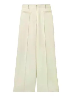 Claudie Pierlot Pleated Wide-leg Trousers - White