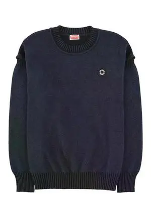 Kenzo Panelled Round-neck Sweater - Blue