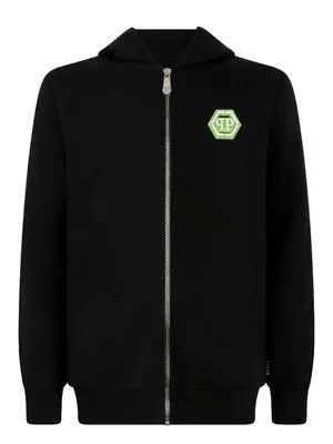 Philipp Plein Hooded Zip Jacket - Black