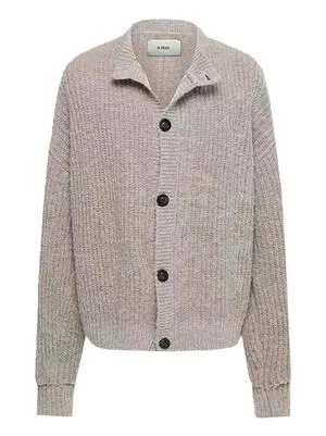 O.FILES Buttoned Interlaced Cardigan - Neutrals
