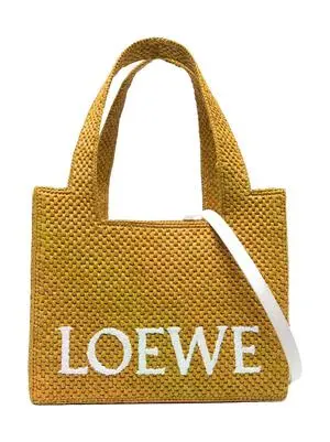 Loewe Small Raffia Tote Bag - Yellow