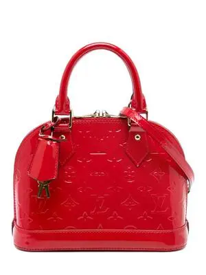 LOUIS VUITTON 2016 Monogram Vernis Alma Bb Satchel - Red