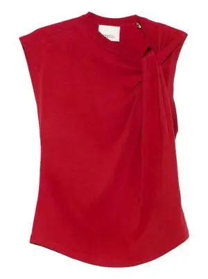 Isabel Marant Nayda Knotted T-shirt - Red