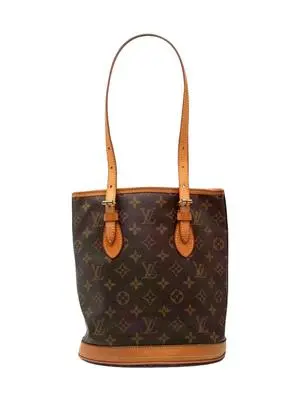 LOUIS VUITTON 2005 Monogram Petit Bucket Bag - Brown